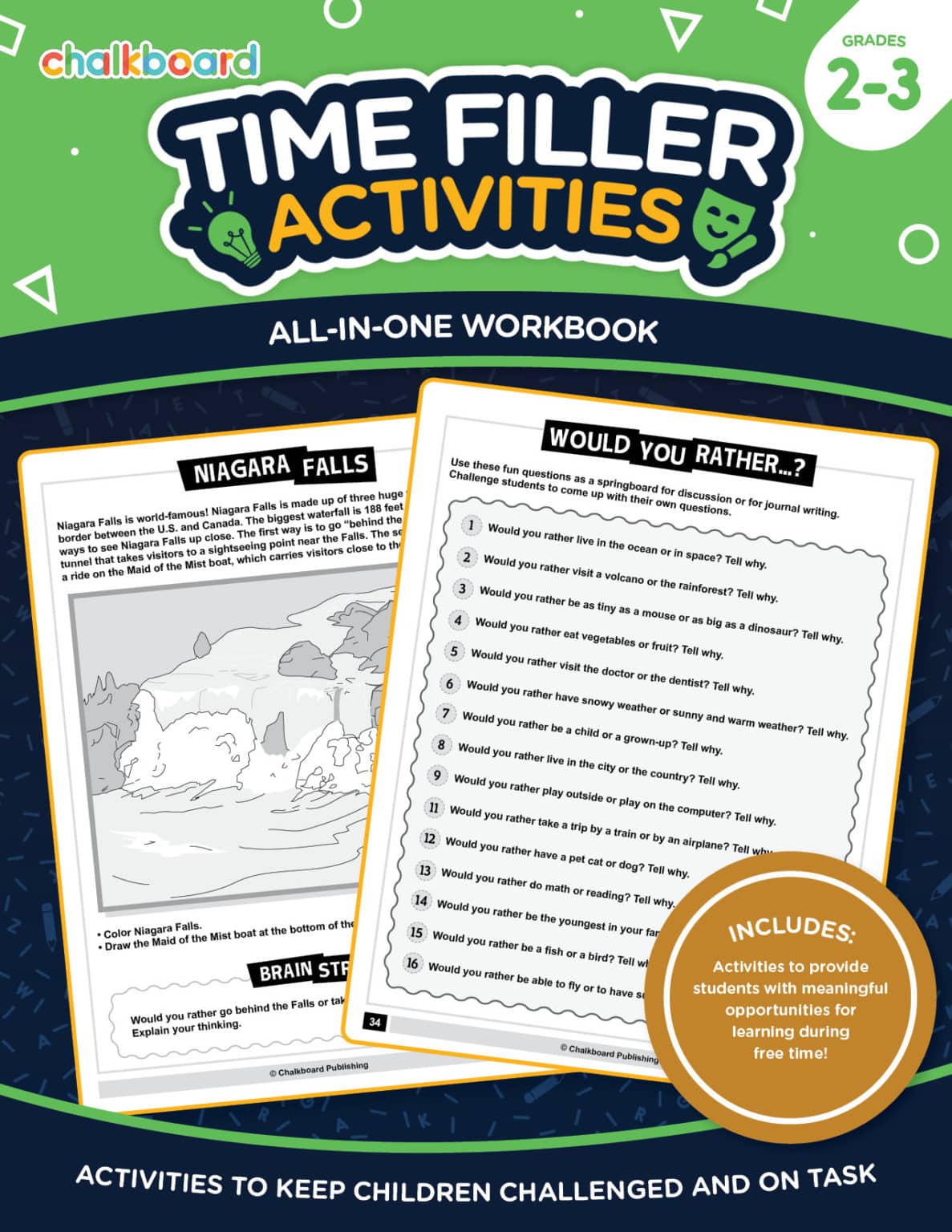 Time Filler Activities Grades 2-3 eBook