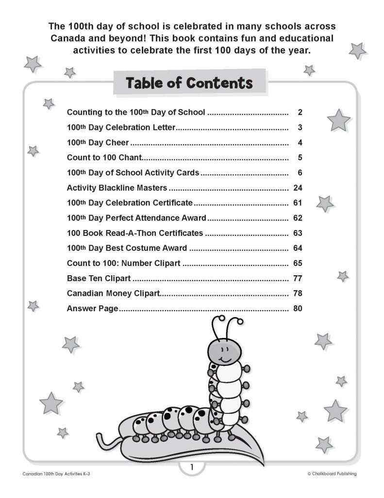 Grade 3 Worksheets Canada Canadian 100th Day Activities Grades K 3