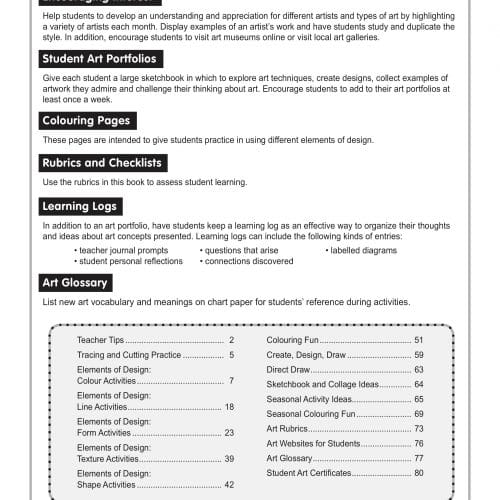 Canadian Art Ideas Grades K-1 Workbook