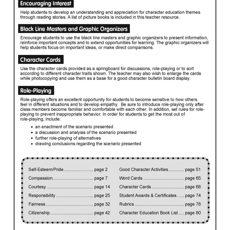 Canadian Character Education Grades 2-3 Workbook