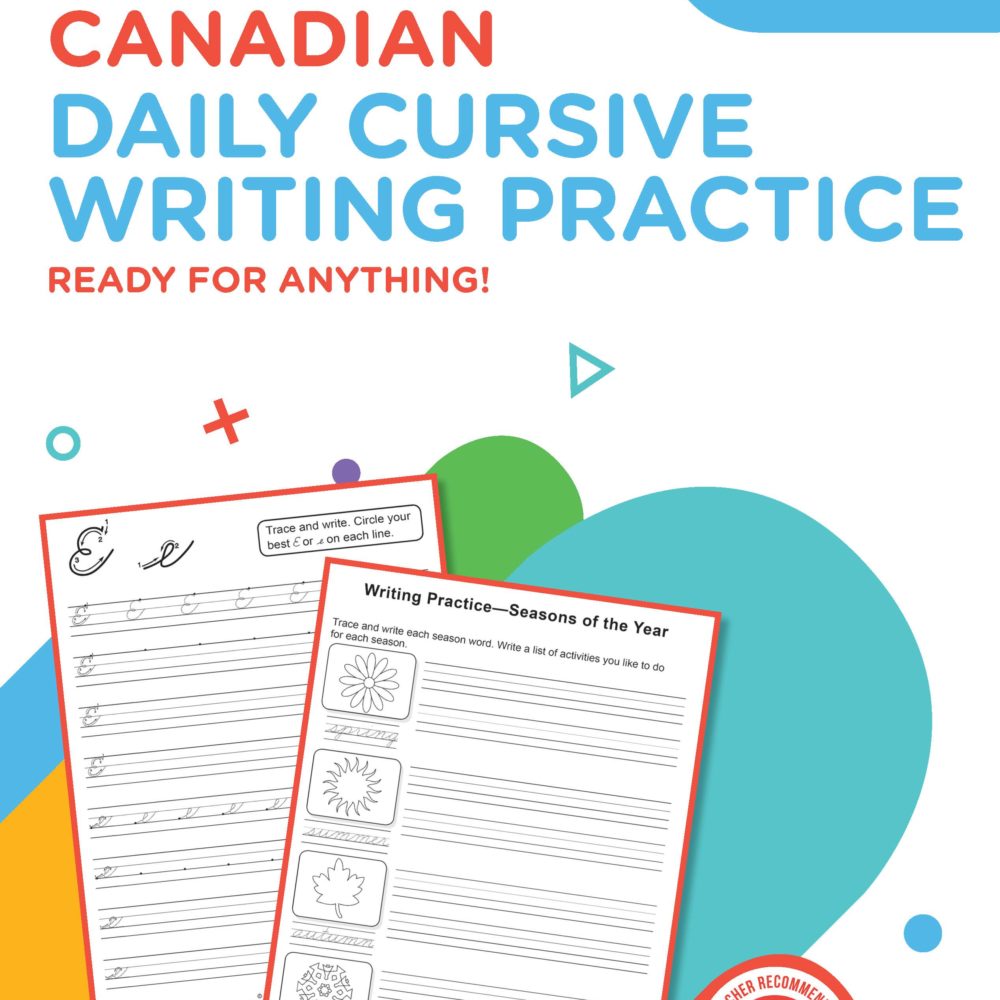 Canadian Daily Cursive Writing Practice Workbook