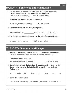 Canadian Daily Language Skills Grade 2 Workbook