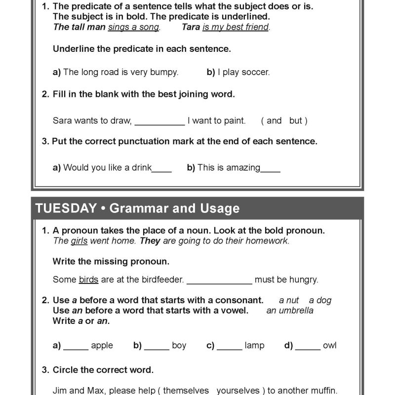 Canadian Daily Language Skills Grade 2 Workbook
