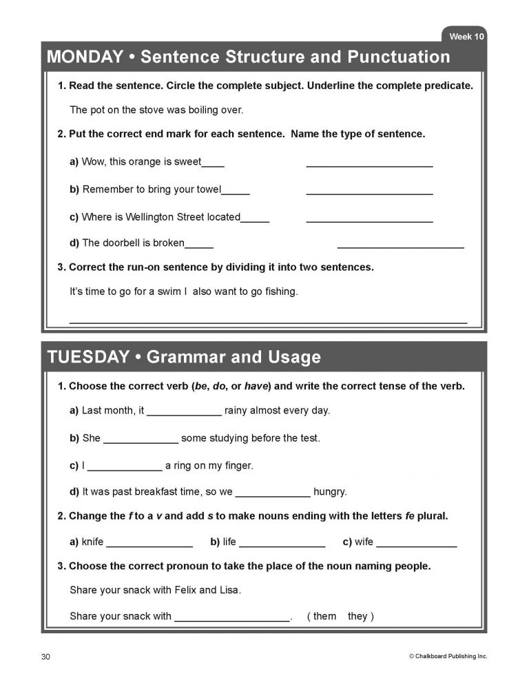 Canadian Daily Language Skills Grade 3 Workbook