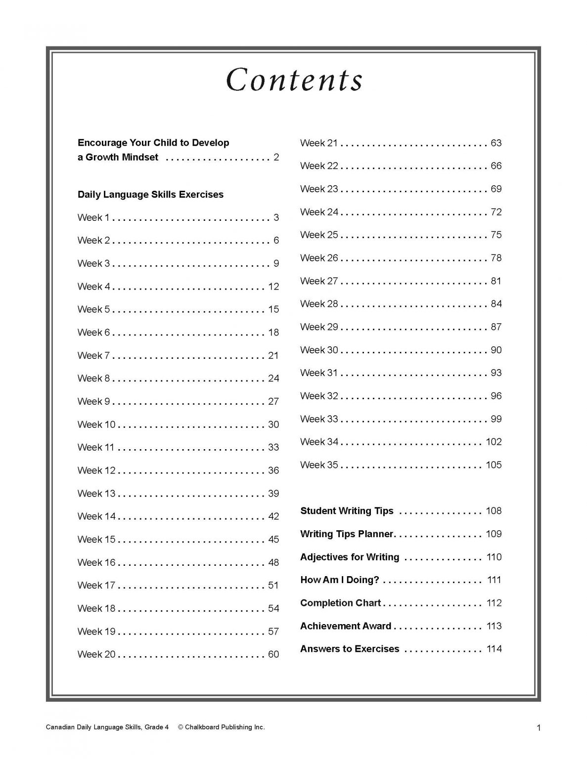 Canadian Daily Language Skills Grade 4 Workbook