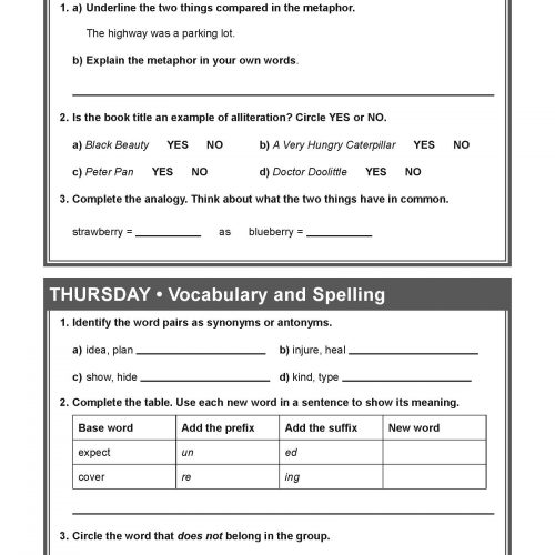 Canadian Daily Language Skills Grade 4 Workbook