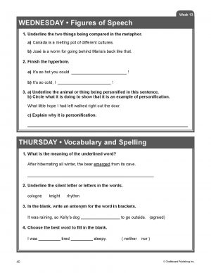 Canadian Daily Language Skills Grade 6 Workbook