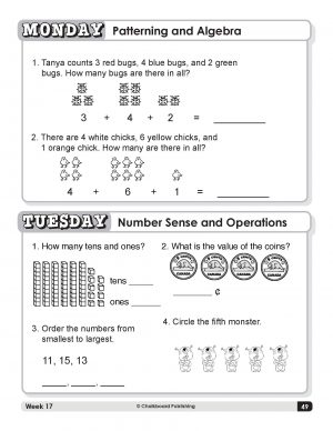 Grade 1 Daily Math Curriculum Workbook