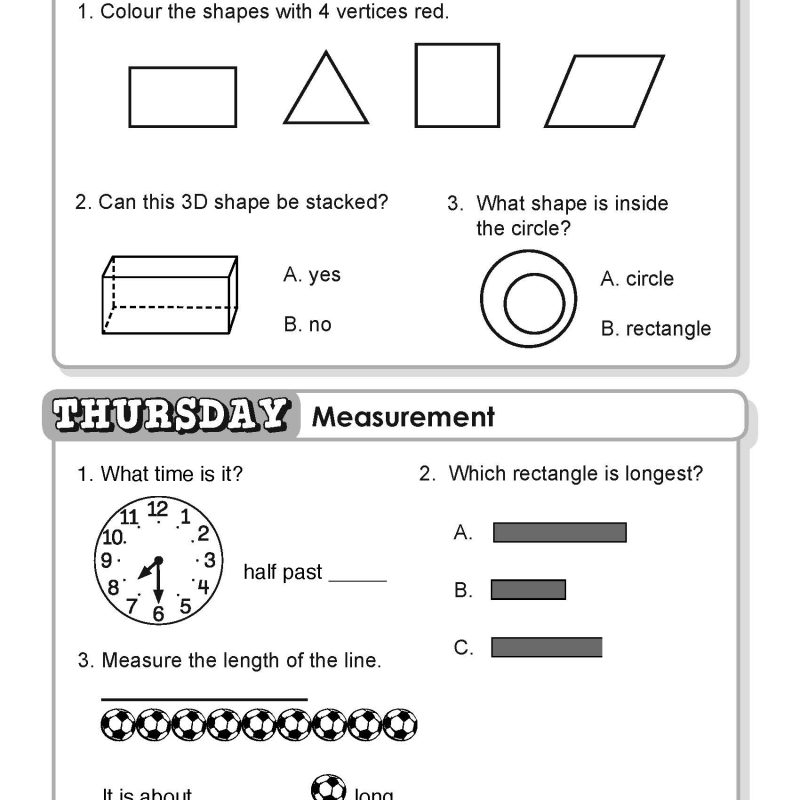 Grade 1 Daily Math Curriculum Workbook