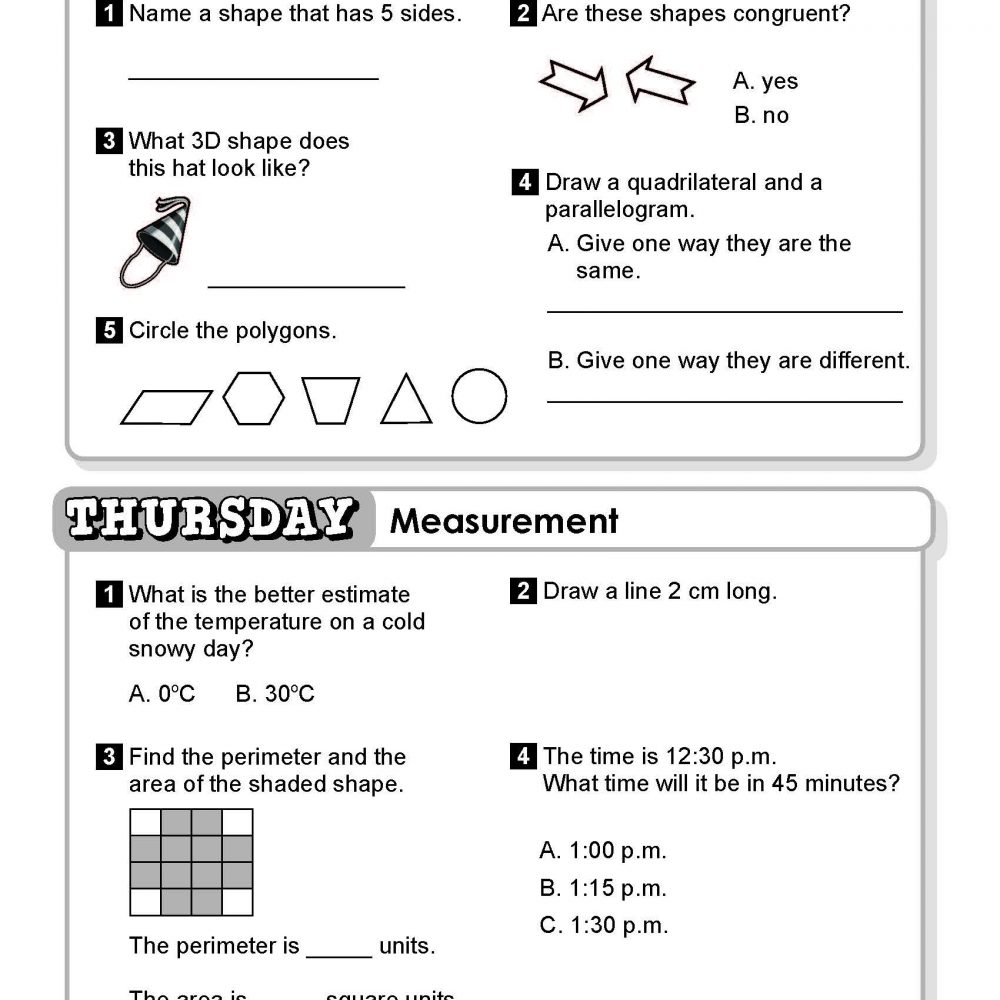 Grade 3 Daily Math Curriculum Workbook
