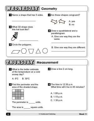 Grade 3 Daily Math Curriculum Workbook