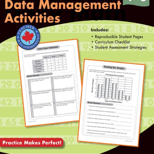 Canadian Data Management Activities Grades 4-6 eBook