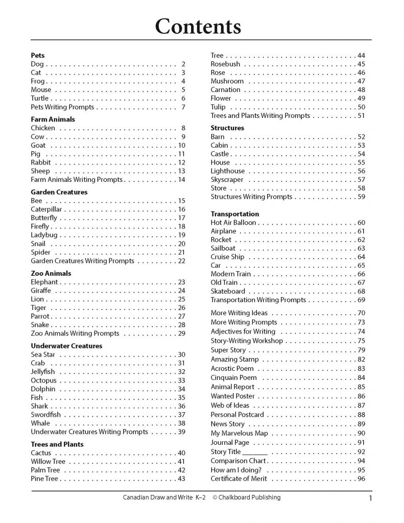 Canadian Draw and Write Grades K-2 Workbook