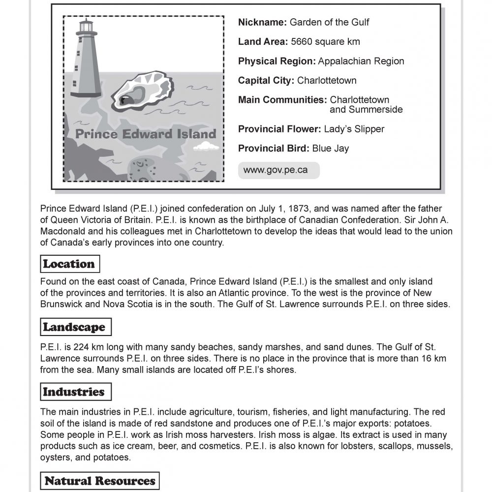 Canadian Geography and Mapping Skills Grades 3-5 Workbook