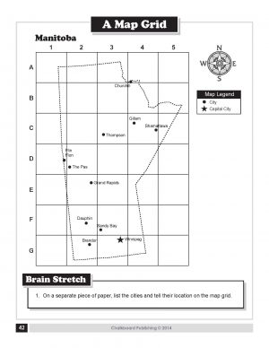 Canadian Geography and Mapping Skills Grades 3-5 Workbook