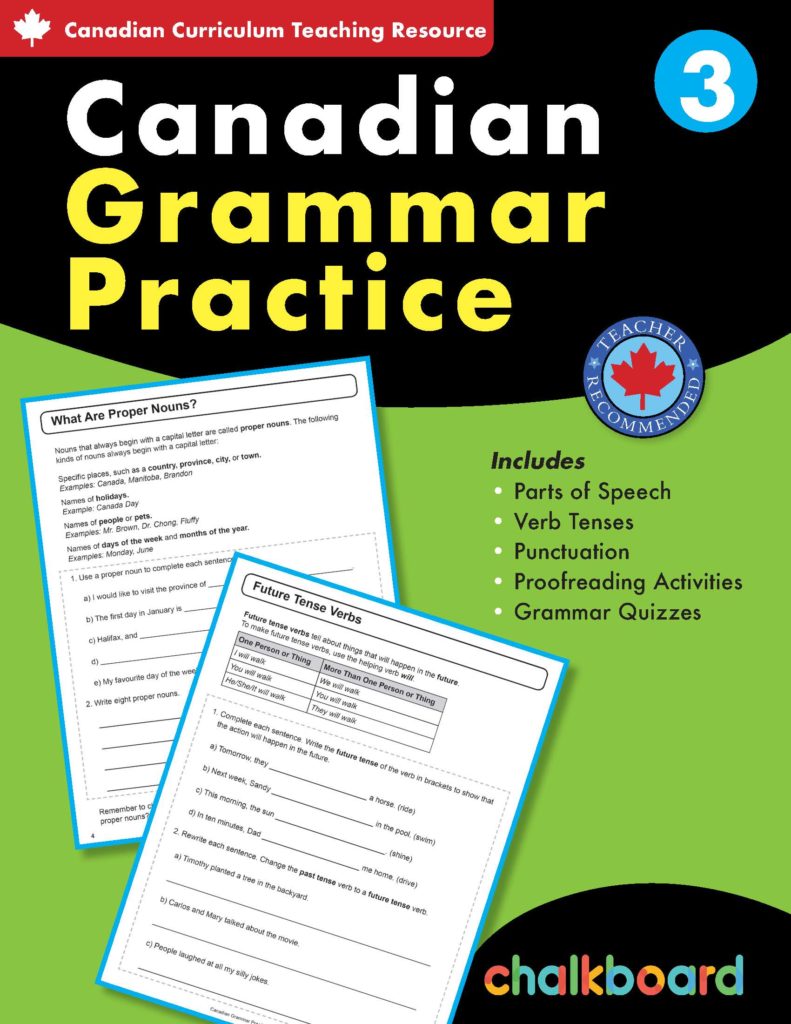 Canadian Grammar Practice Grade 3 Workbook