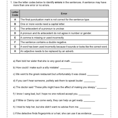 Canadian Grammar Practice Grade 6 Workbook