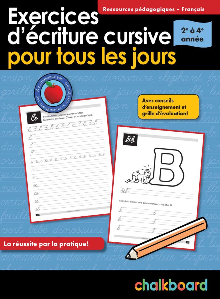 French Daily Cursive Writing Practice Workbook