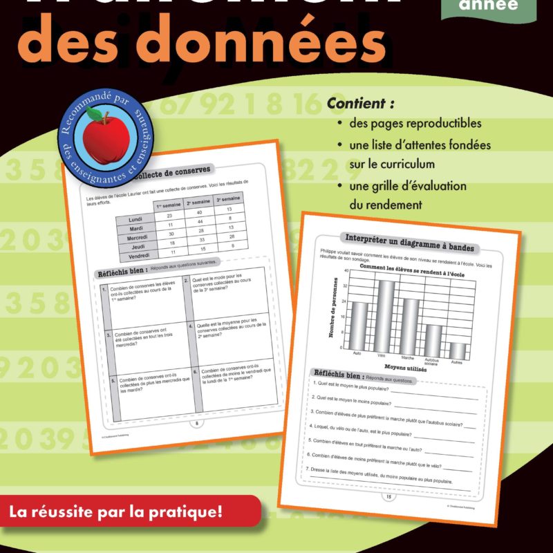 Canadian French Data Management Activities Grades 4-6 eBook