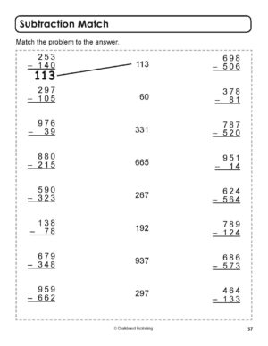 Skills Success Subtraction Workbook