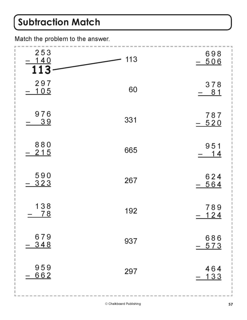 Skills Success Subtraction Workbook