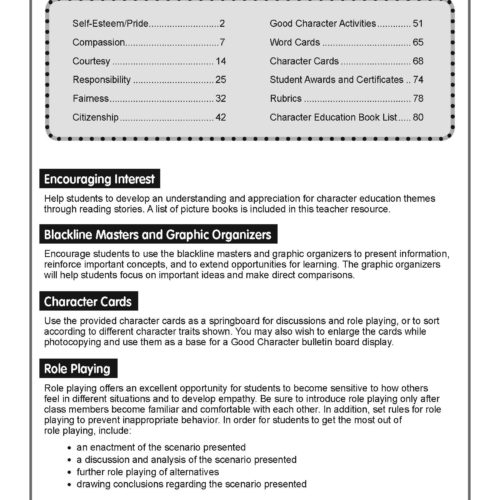 Character Education Grades 2-3 eBook