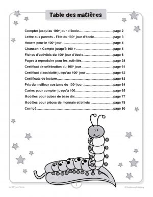 French 100th Day Activities Workbook