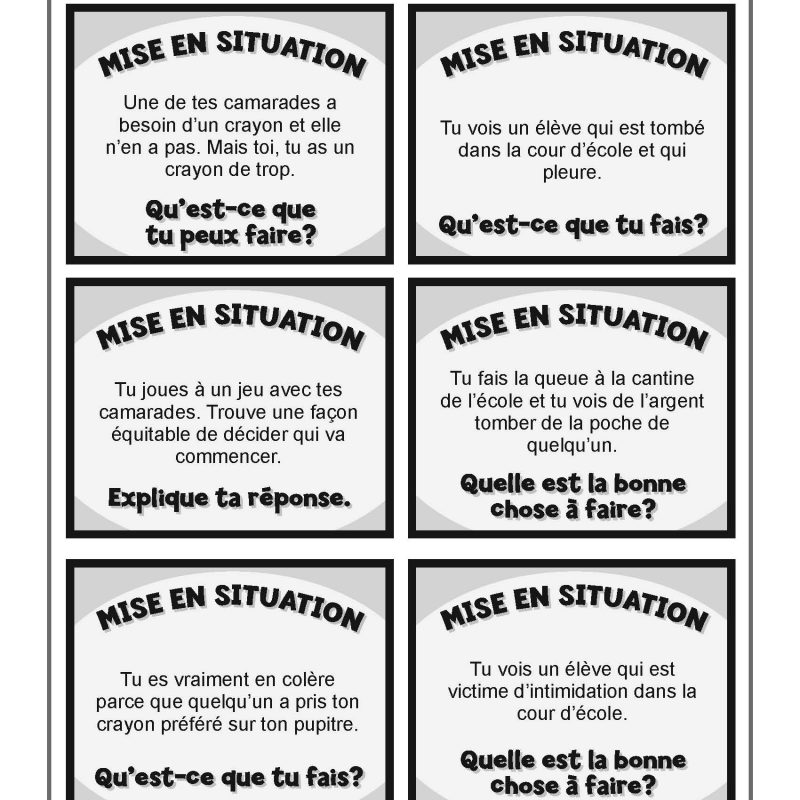 French Character Education Activities Grades 2-3 Workbook