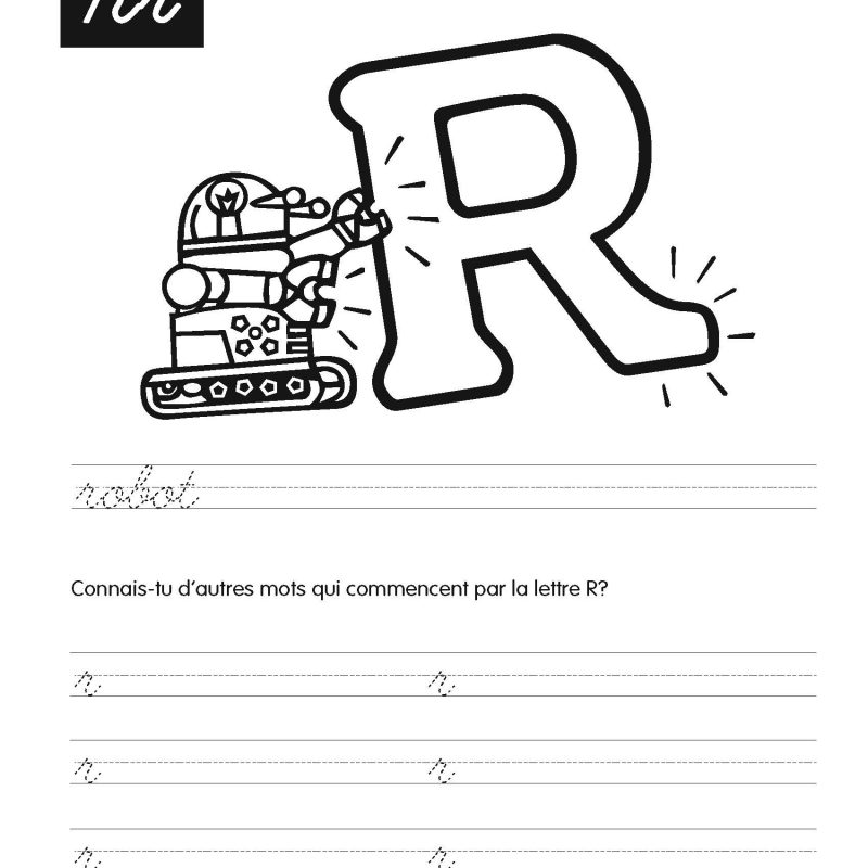 French Daily Cursive Writing Practice Workbook