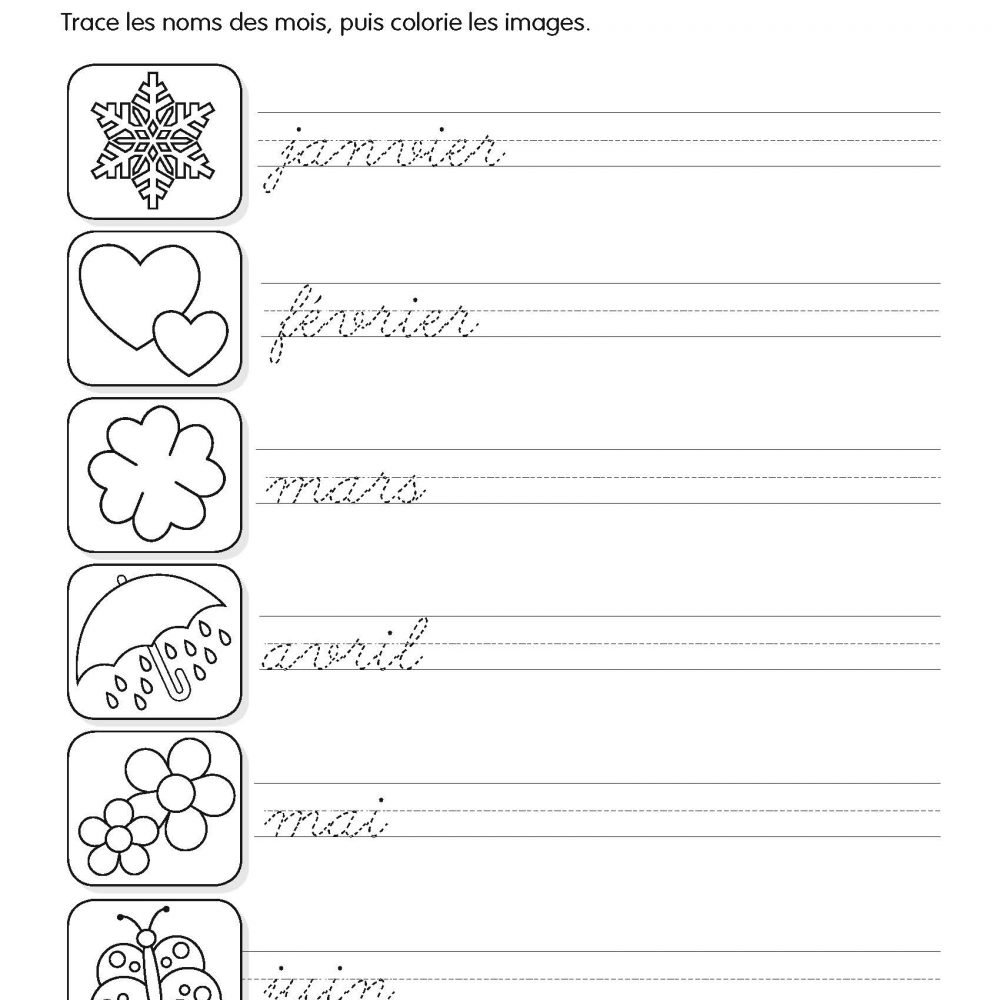 French Daily Cursive Writing Practice Workbook