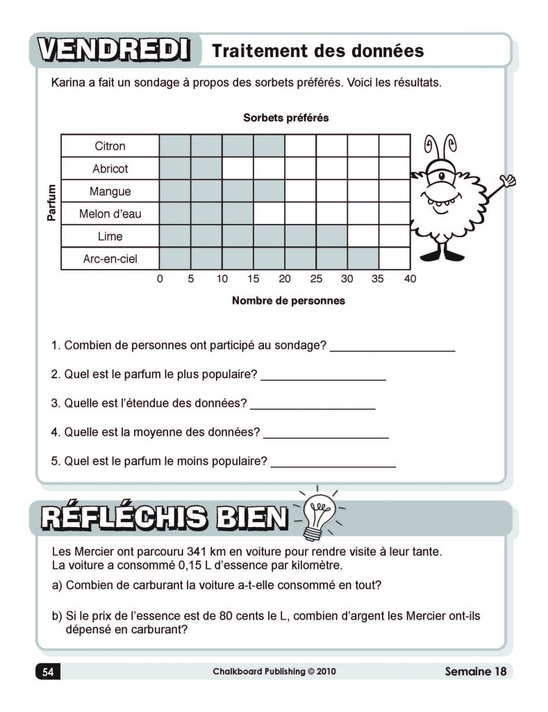 French Daily Math Grade 5 Workbook