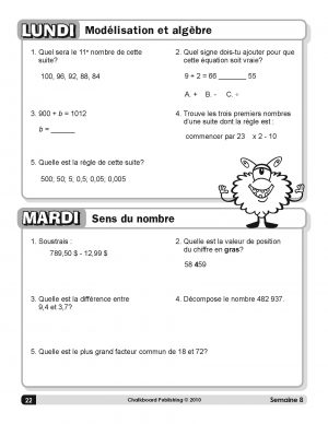 French Daily Math Grade 6 Workbook