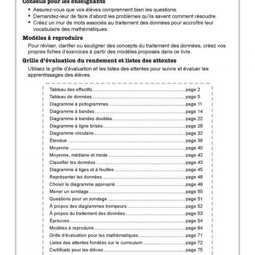 Canadian French Data Management Activities Grades 4-6 eBook