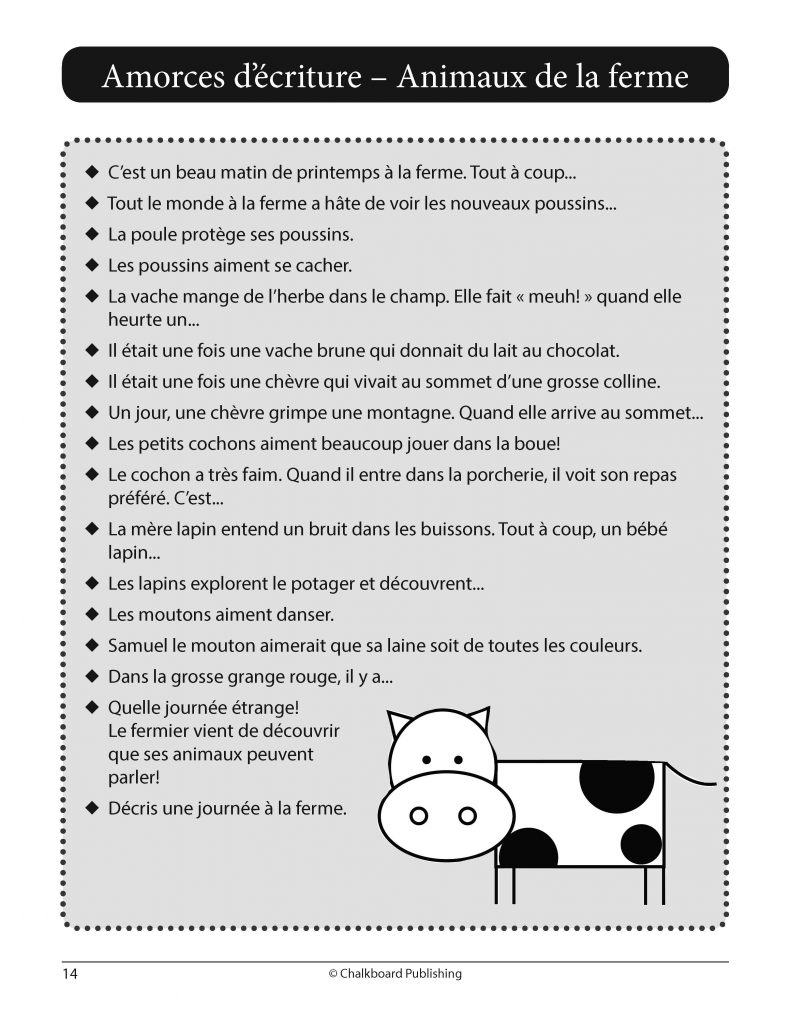 Canadian French Draw and Write Grades K-2 Workbook