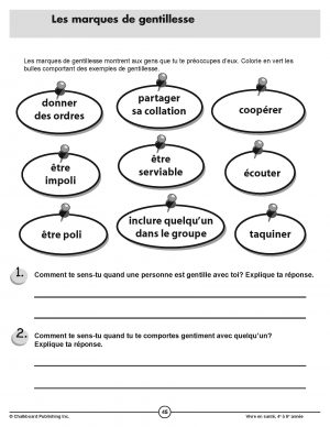 Canadian French Health Activities Grades 4-6 Workbook