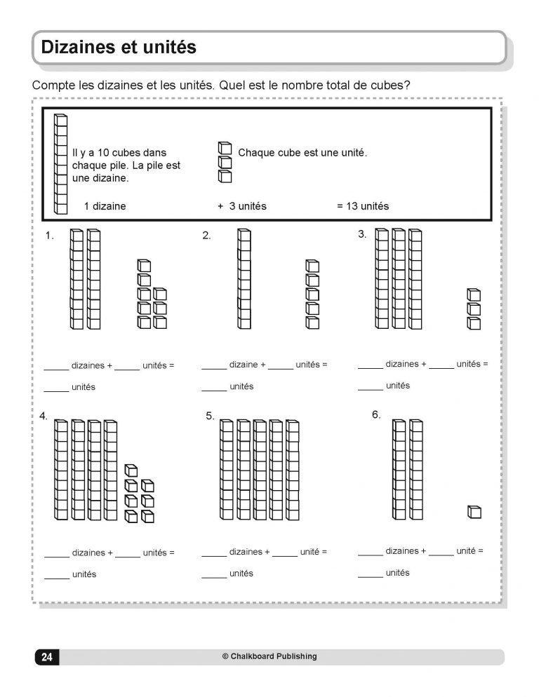 Canadian French Math Basics Grade 1 - eBook - Chalkboard Publishing