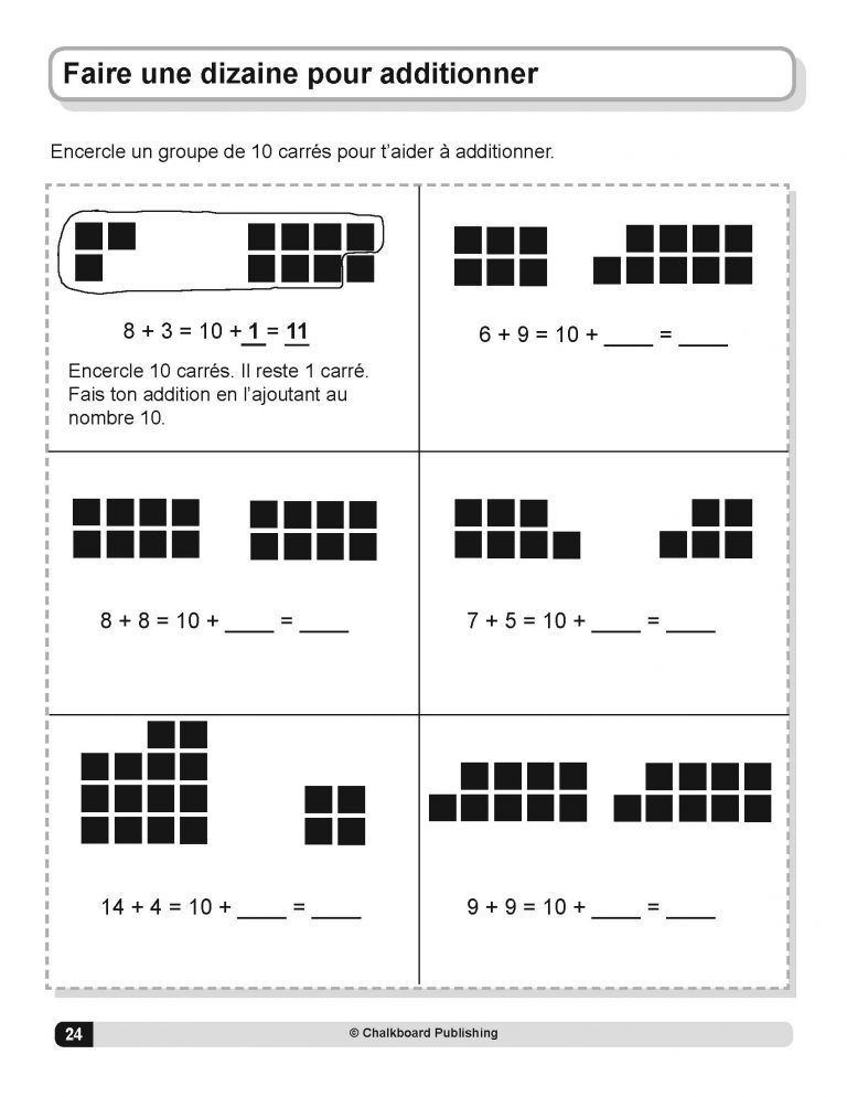 Canadian French Math Basics Grade 2 - eBook - Chalkboard Publishing