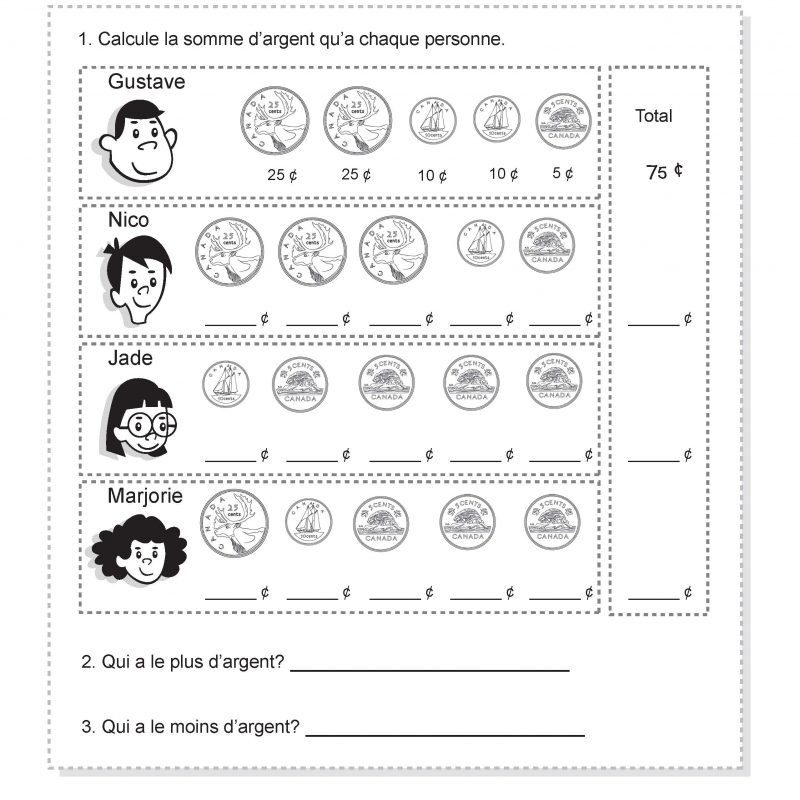 Canadian French Math Basics Grade 2 - eBook - Chalkboard Publishing