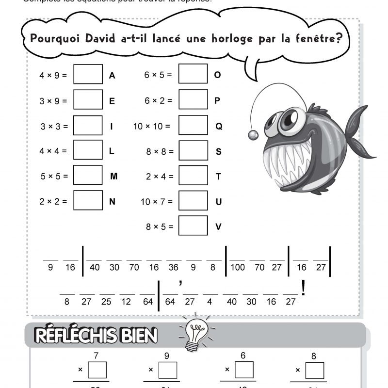 Canadian French Math Basics Grade 3 - eBook - Chalkboard Publishing