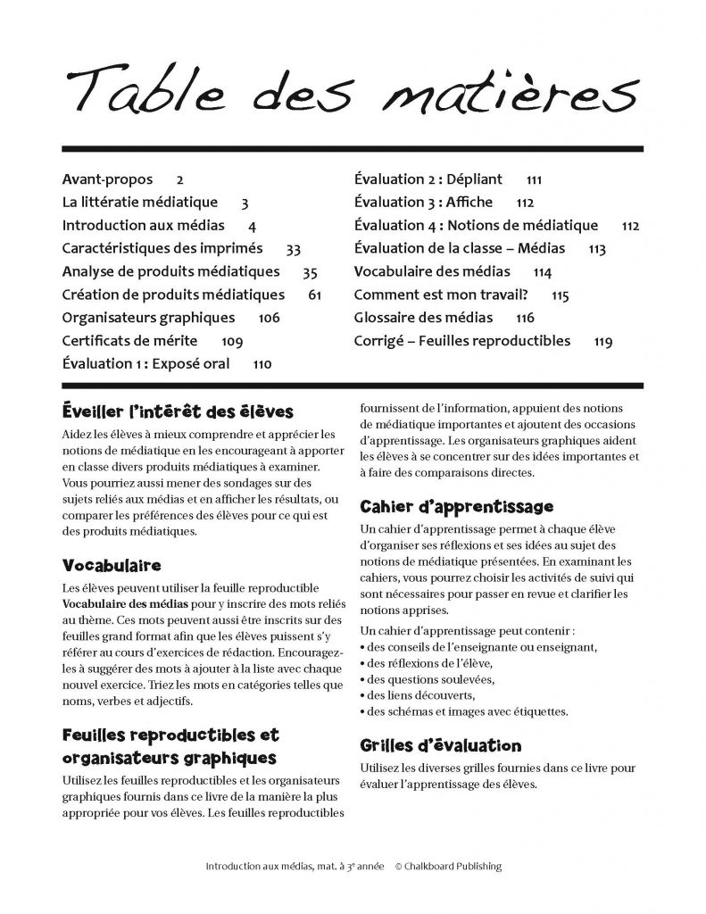 Canadian French Media Literacy Activities Grades K-3 - eBook ...