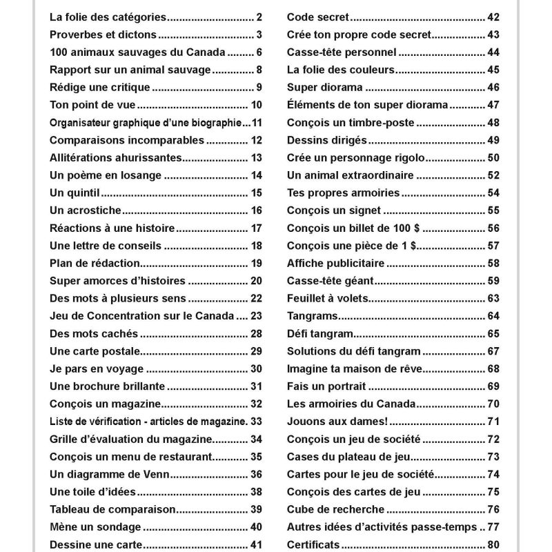 Canadian French Time Fillers Grades 4-6 - eBook - Chalkboard Publishing