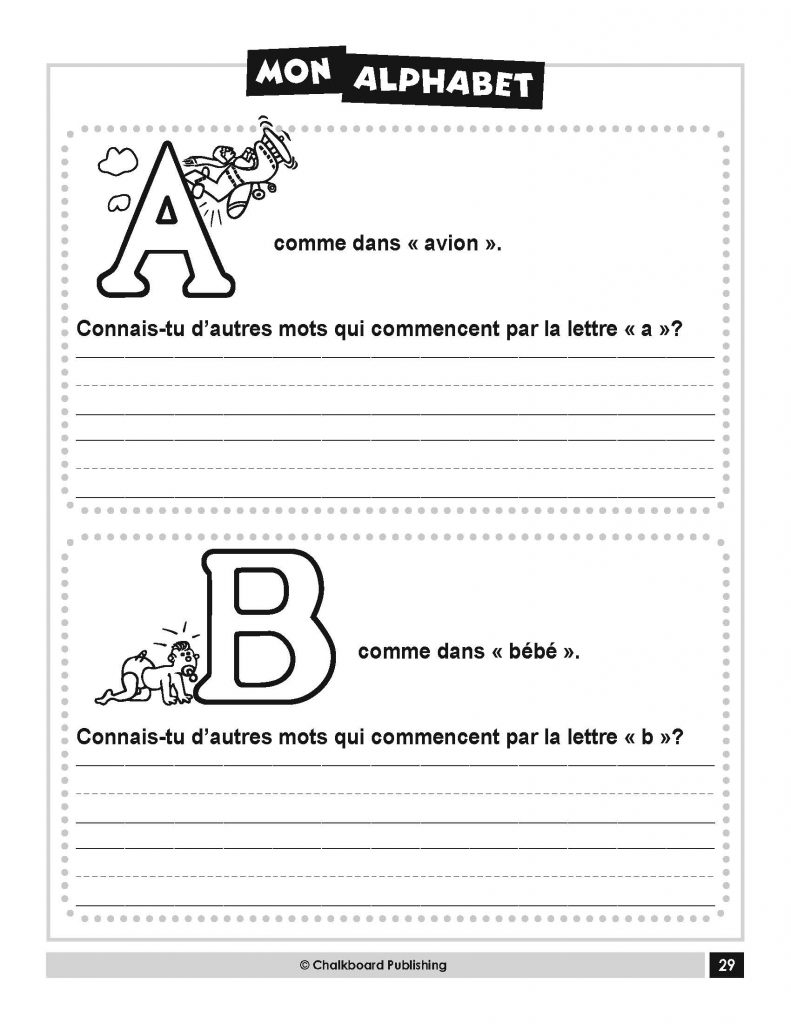Canadian French Time Fillers Grades K-1 - eBook - Chalkboard Publishing