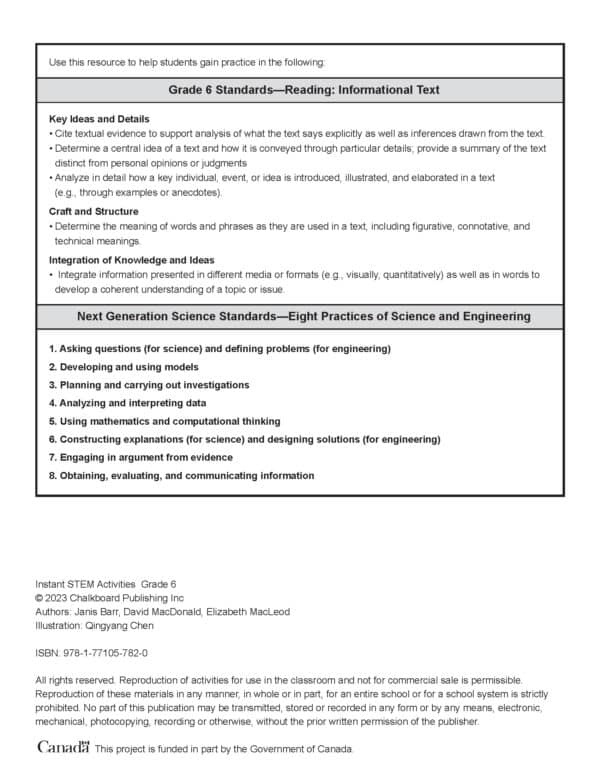 Instant STEM Activities Sixth Grade eBook