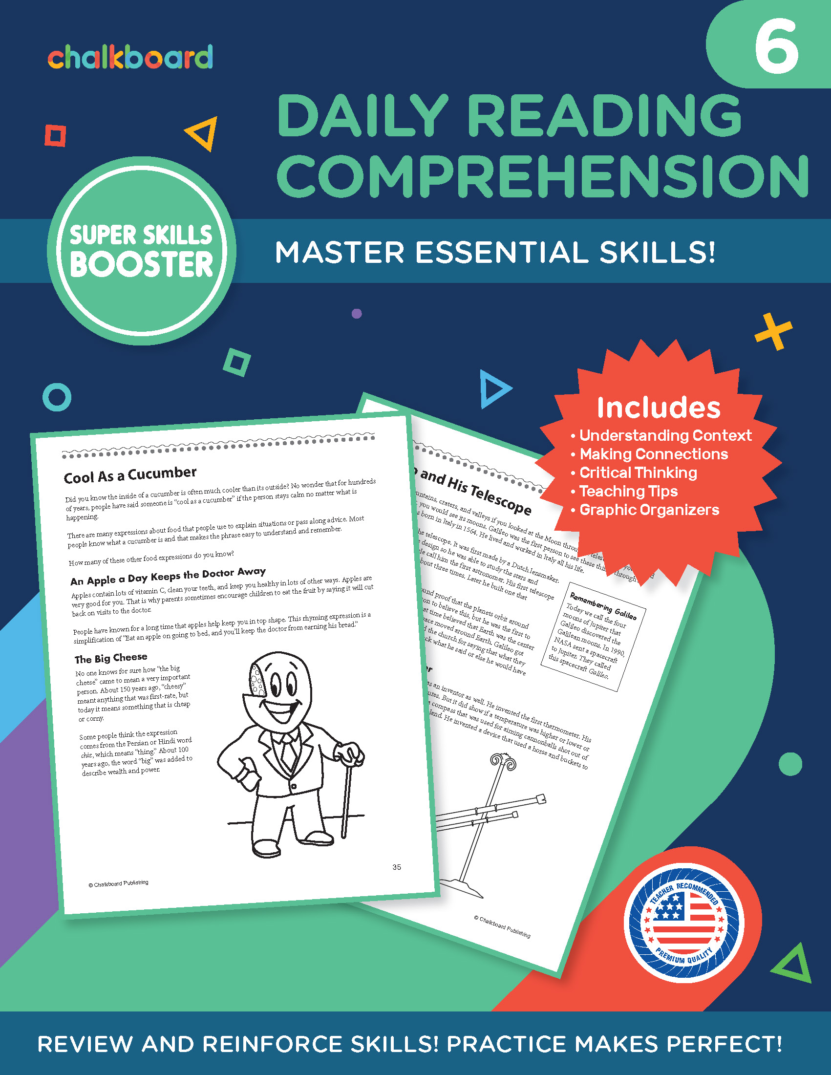 USA Daily Reading Comprehension Grade 6 EBook Chalkboard Publishing
