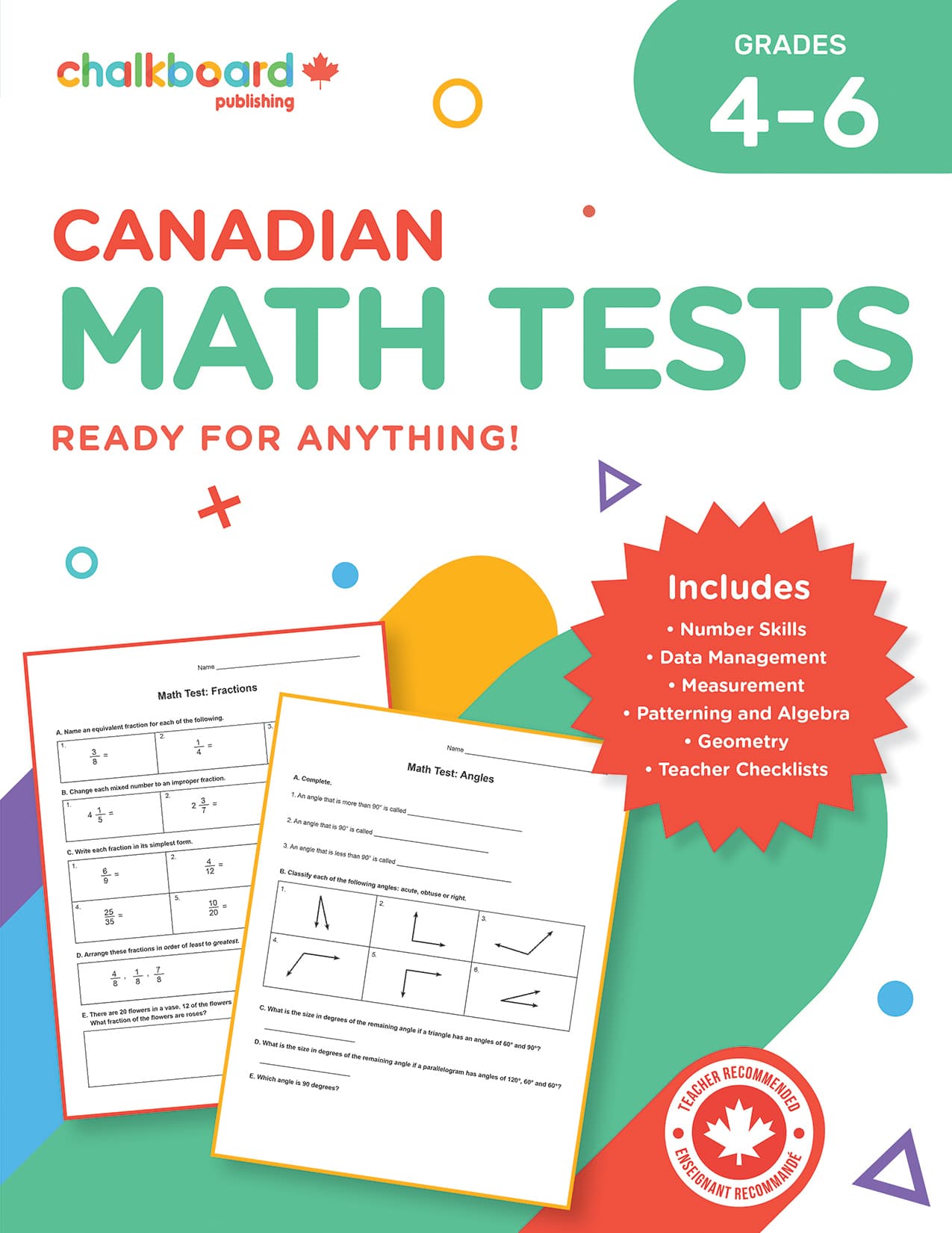 Canadian Math Tests Grades 4 6 EBook Chalkboard Publishing