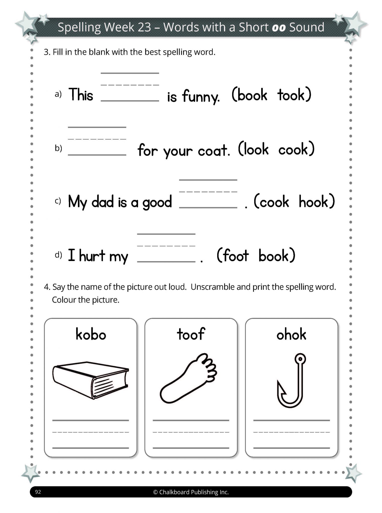 Canadian Spelling Grade 1 Workbook