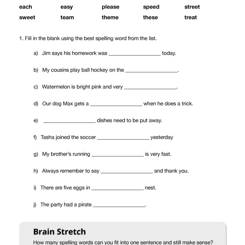 Canadian Spelling Grade 3 Workbook