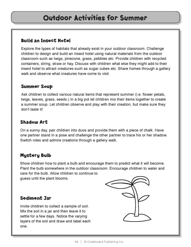 Canadian Outdoor Education K-2 - eBook - Chalkboard Publishing