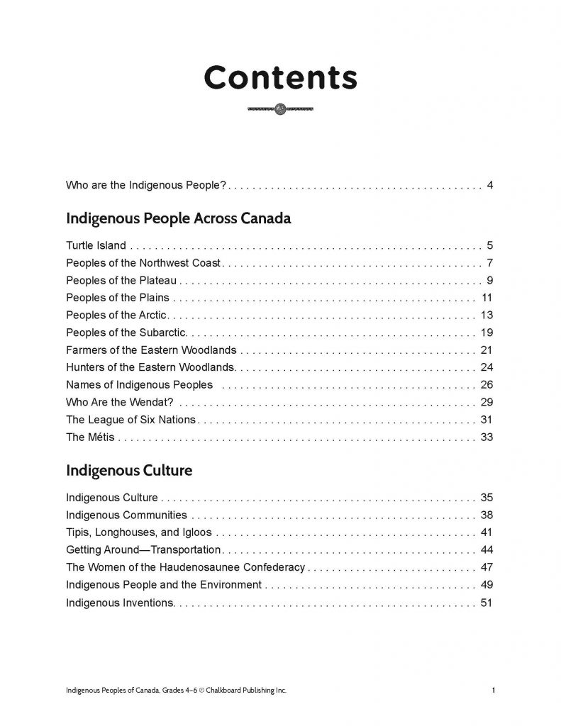 Canadian Indigenous Peoples of Canada Grades 4-6 - eBook - Chalkboard ...
