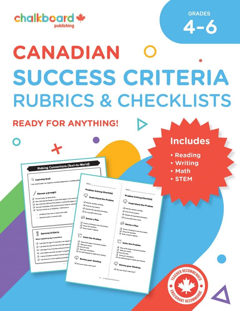 Canadian Success Criteria, Rubrics and Checklists Grades 4-6 - eBook ...